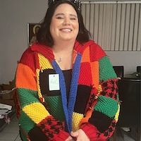 Harry Styles Inspired Cardigan Colour Block Patchwork - Etsy Canada