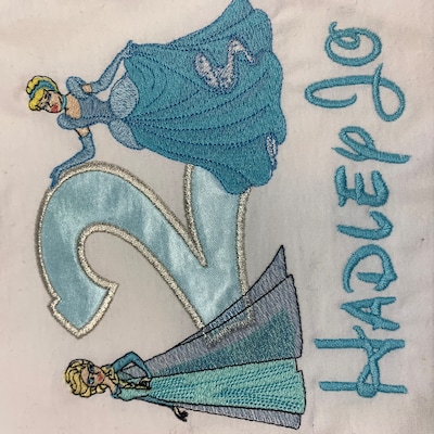 Cinderella Machine Embroidery Design, Princess Embroidery Designs ...
