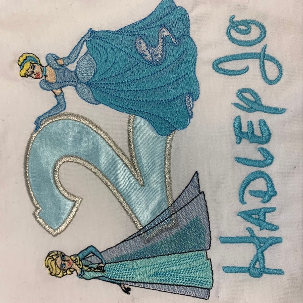 Cinderella Machine Embroidery Design, Princess Embroidery Designs ...