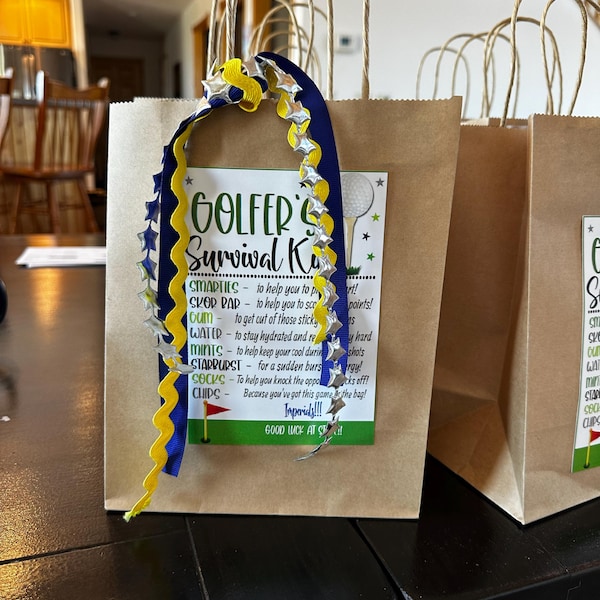 Golfer's Survival Kit Printable, Golf Team Gift, Team Kids School ...