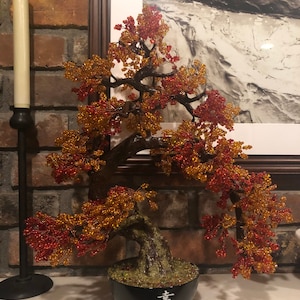 Beaded Artificial Wire Oak Tree Miniature Tree Beaded - Etsy