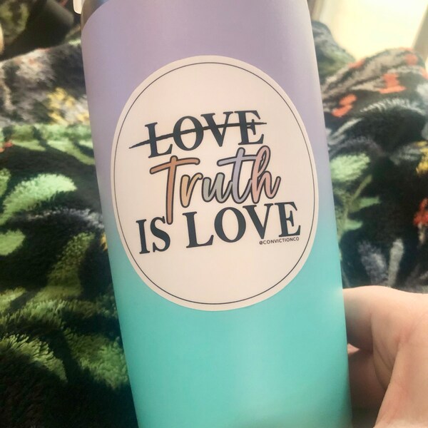 TRUTH IS LOVE Vinyl Decal | Freedom Sticker | Laptop Decals | Tumbler ...