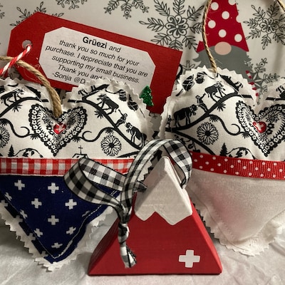 Swiss Mountain Ornament, Swiss Memory, Souvenir, Swiss Gift Switzerland ...