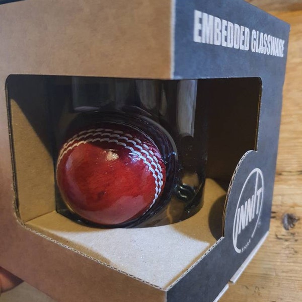 Cricket Gift for Men | Whisky Glass With Mini Leather Cricket Ball ...