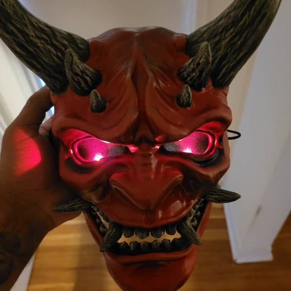 Scary Hannya Mask, Horror Halloween Mask Wear, Creepy Oni Mask ...