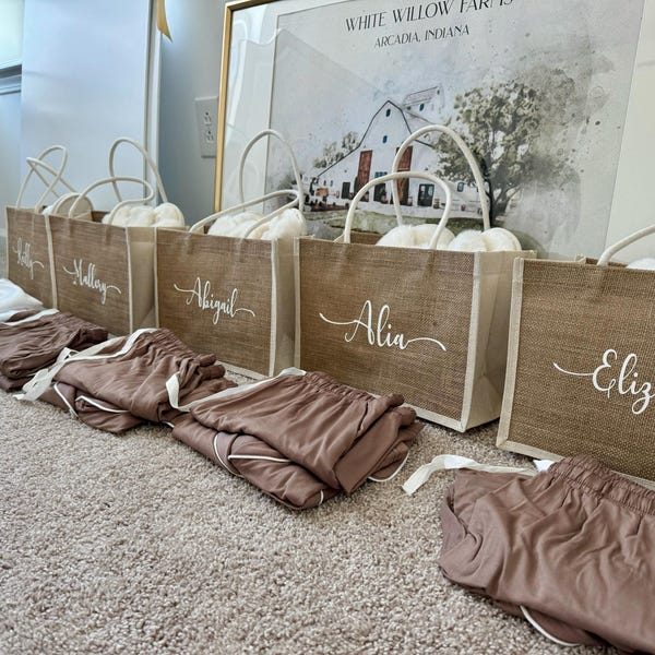 Personalized Gift Bags, Custom Bridesmaid Gift Bags, Bachelorette Party ...