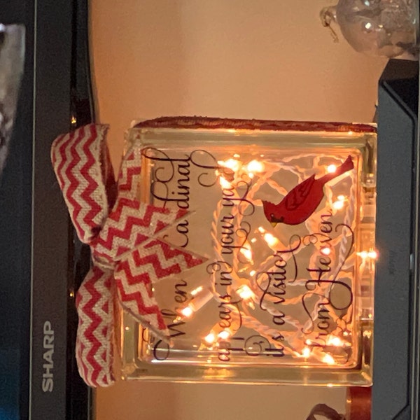 Sisters Connected by Heart Glass Block Light/sisters Gift/ Sisters ...