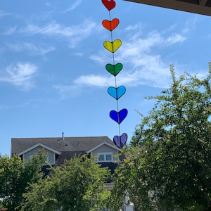 Rainbow Stripe Small Suncatcher - Etsy