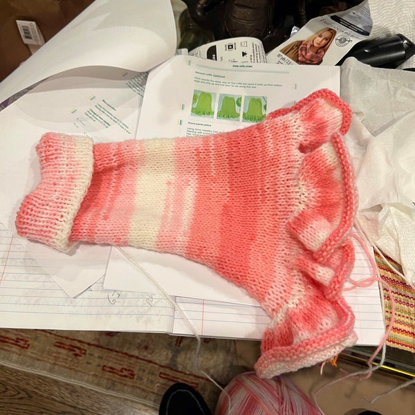 PDF KNITTING PATTERN Medium (14” Long X 14” Girth) Basic Sleeveless Dog ...