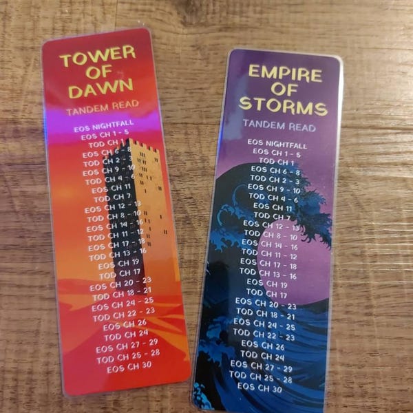 TOG Throne of Glass Tandem Read Bookmarks|tower of Dawn|empire of ...