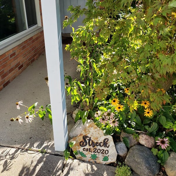 Custom Engraved Flagstone Rock Sign, Memorial, Headstone, Gravestone ...