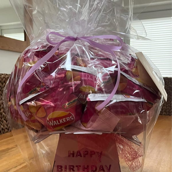 Mixed Crisp Bouquet Gift Set, Savoury Hamper, Personalised Gift Box ...