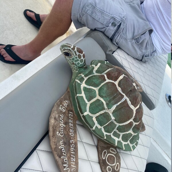 Large Turtle Urn - 200 Lbs - Biodegradable Urn, Cremation, Ocean Burial ...