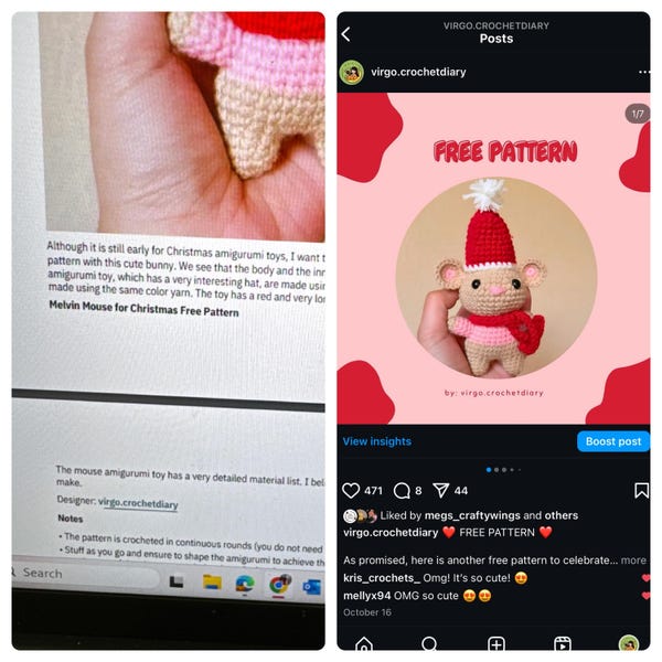 Christmas Amigurumi Crochet Pattern Bundle, Festive Car Hanging ...