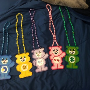 RAVE or BASS Barbie Perler Necklace - Etsy