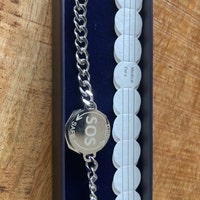 Unisex Medi Safe SOS Rose Gold Mesh Watch Strap Bracelet, Medical Alert ...