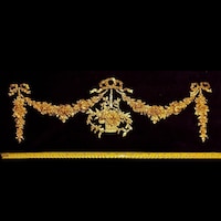 Large Ornate Applique Gilt or White French Style Decorative Wall ...