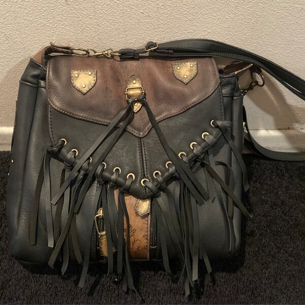 Hobo, Crossbody Leather Handmade Distressed Bag With Fringes, Raw, Post ...