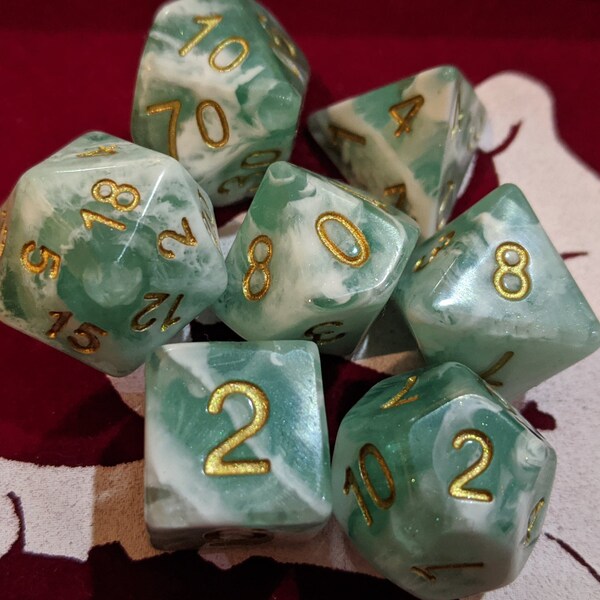 Seastone Dice Set (made to Order) - Etsy