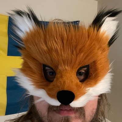 Faux Fur Red Fox Mask, Handmade - Etsy
