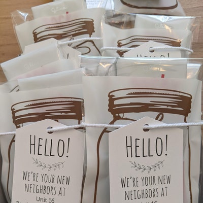 Hello New Neighbor Tag, New Neighbor Gift Tags, Welcome to the Neighood ...