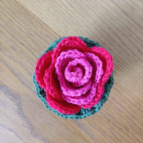 CROCHET PATTERN - Rose Flower Coaster Set Crochet Pattern Flower ...