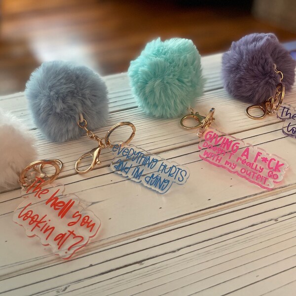 Funny Adult Keychains Set of 10 SVG Digital Download for Glowforge NOT ...