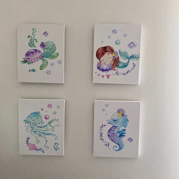 Girls Room Decor, Mermaid Prints, Inclusive Wall Art, Printable Art for ...