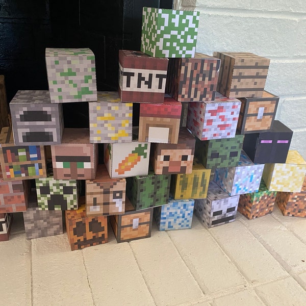 3D Minecraft Blocks - Instant Download - Full Set - Etsy