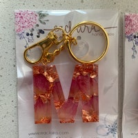 Real Flower Resin Keychain, Rose Petals Keychain, Handmade Custom Key ...