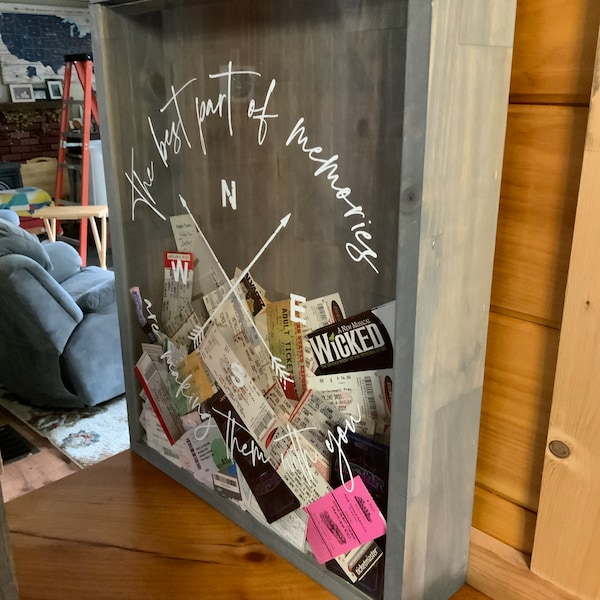 Personalized XL Shadow Box Handmade Shadow Box Rustic Shadow Box Gift ...