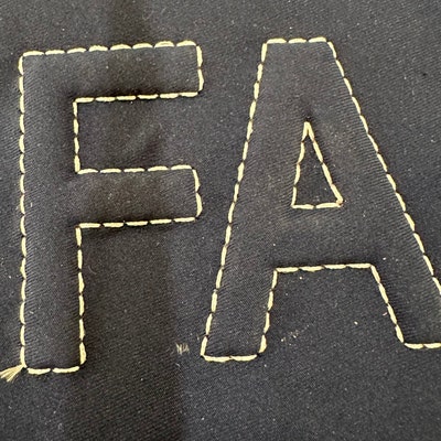 Embossed 3D Puff Embroidery Font Puff Foam Embroidery Font Puffy ...