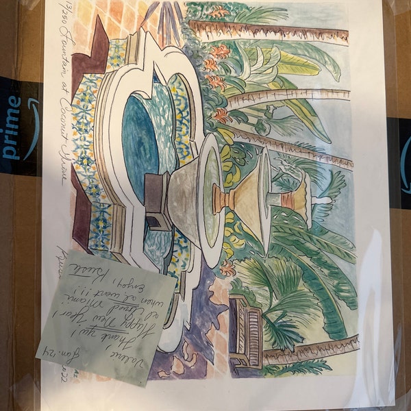 Iced Coffee & Beignets | 8 X 10 Inch Print of Oil Painting Louisiana ...