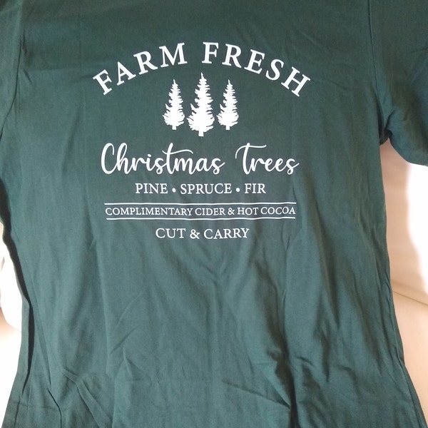 Farm Fresh Christmas Trees Shirt, Pine Spruce Fir, Christmas Gift Ideas ...