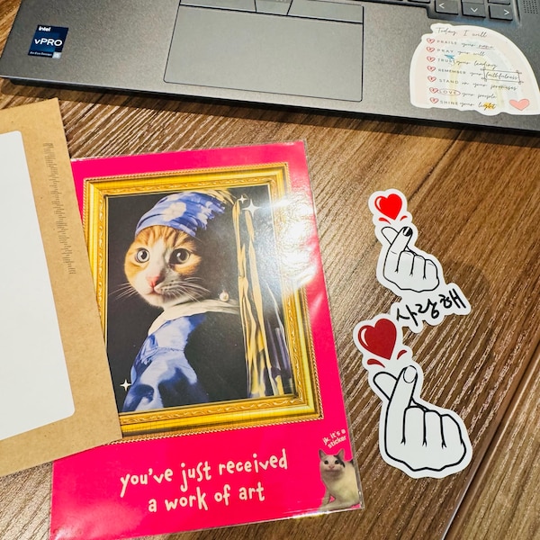 Korean Finger Heart 2 Piece 3" Waterproof Vinyl Sticker - Etsy