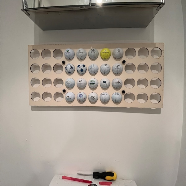 Golf Ball Display - Wall Mounted - Signed - Hole in 1 - Black Acrylic ...