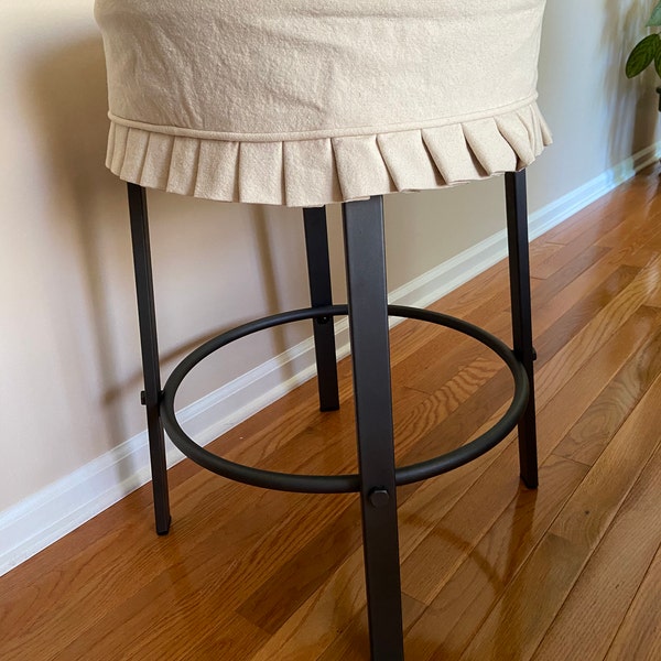 Round Bar Stool Slipcover With Knife Pleats - Etsy