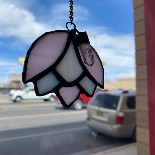 Flower Drop Suncatcher Stained Glass Pattern: Botanical Design (PDF ...