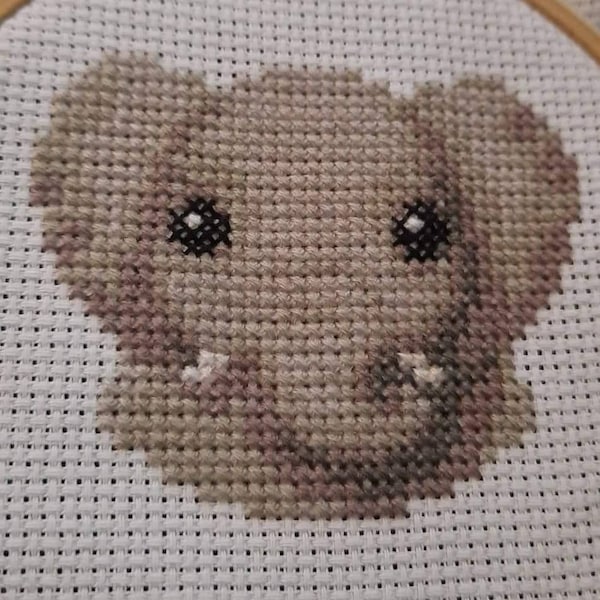 Elephant Cross Stitch Pattern PDF - Baby Elephant Embroidery PDF ...