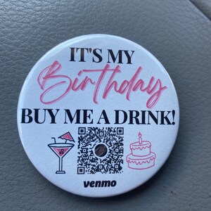 Birthday Venmo Pin Button - Etsy