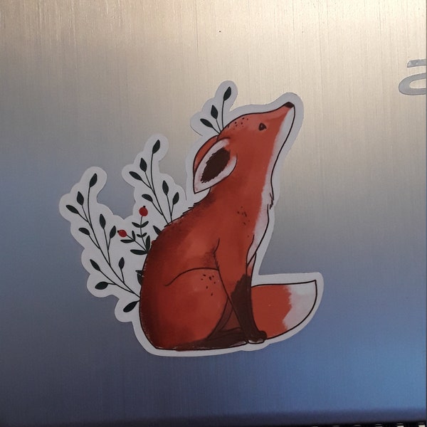 Watercolor Fox Vinyl Sticker, Fox Sticker, Best Friend Gift, Laptop ...