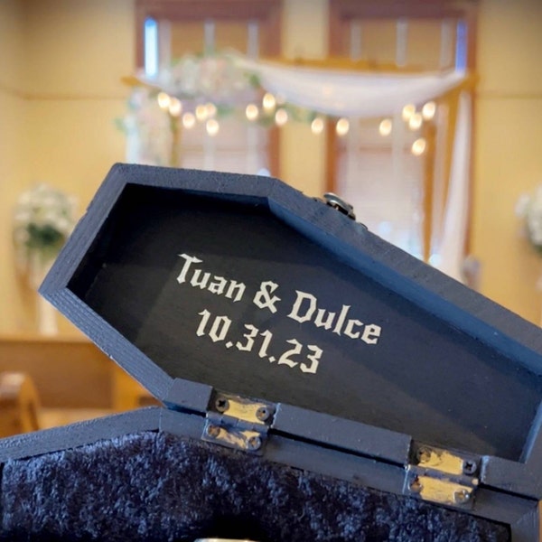 Vintage Inspired Coffin Ring Jewelry Box Victorian Gothic Skull Wedding ...