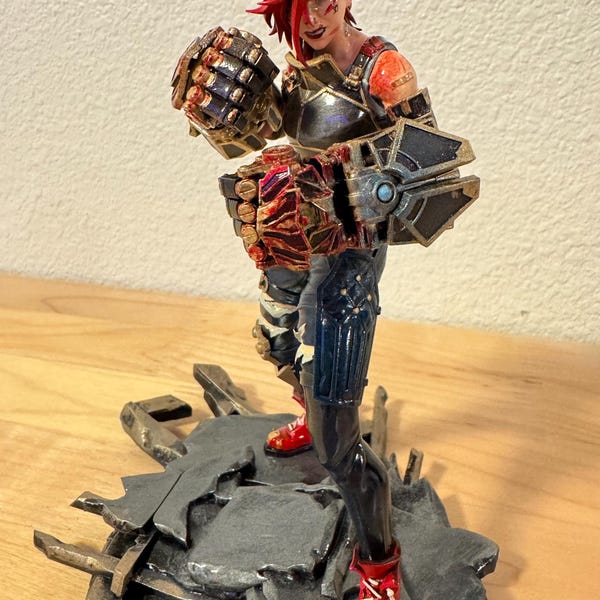 Hand-painted Vi Figurine | 3D Printed Statue | Unique Gamer Gift | Vi ...