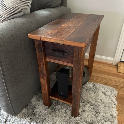 Narrow End Table With Drawer - Etsy