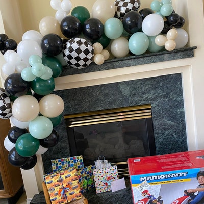 Retro Race Car Themed DIY Balloon Garland Kit Birthday Car Themed ...