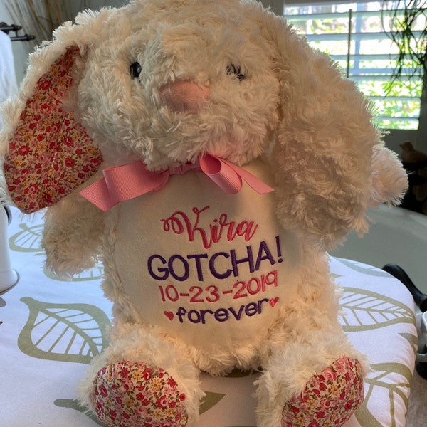 Personalized Stuffed Animal, Adoption Gift, Gotcha Day, Boy or Girl ...