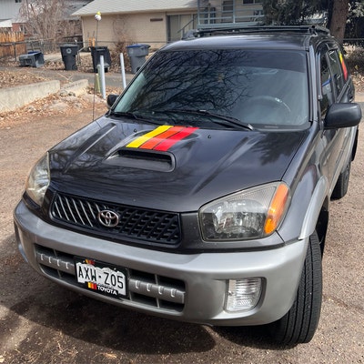 Retro Heritage Racing Stripes Rainbow Vinyl Die Cut Decal Fits Toyota ...