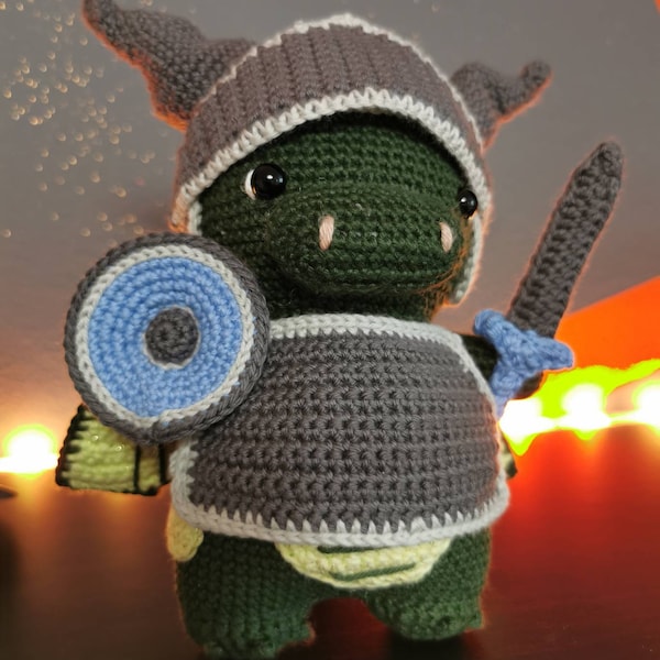 Dragon Knight | PDF Crochet Amigurumi Pattern | Fantasy Plushie With ...