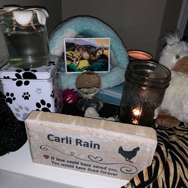 Chicken Memorial Stone - Personalized Pet Memorial Gift - Pet Loss ...