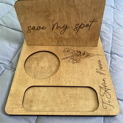 CUSTOM MESSAGE Book Stand Personalized Wooden Book Stand Book Mark Book ...